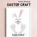 Bunny Footprint Easter Art Project, Easter Footprint Craft, Hoppy ...
