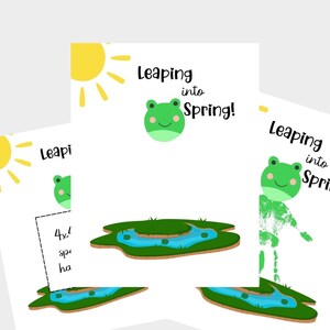 Frog Handprint Craft,preschool Spring Art,preschool Handprints,kids ...