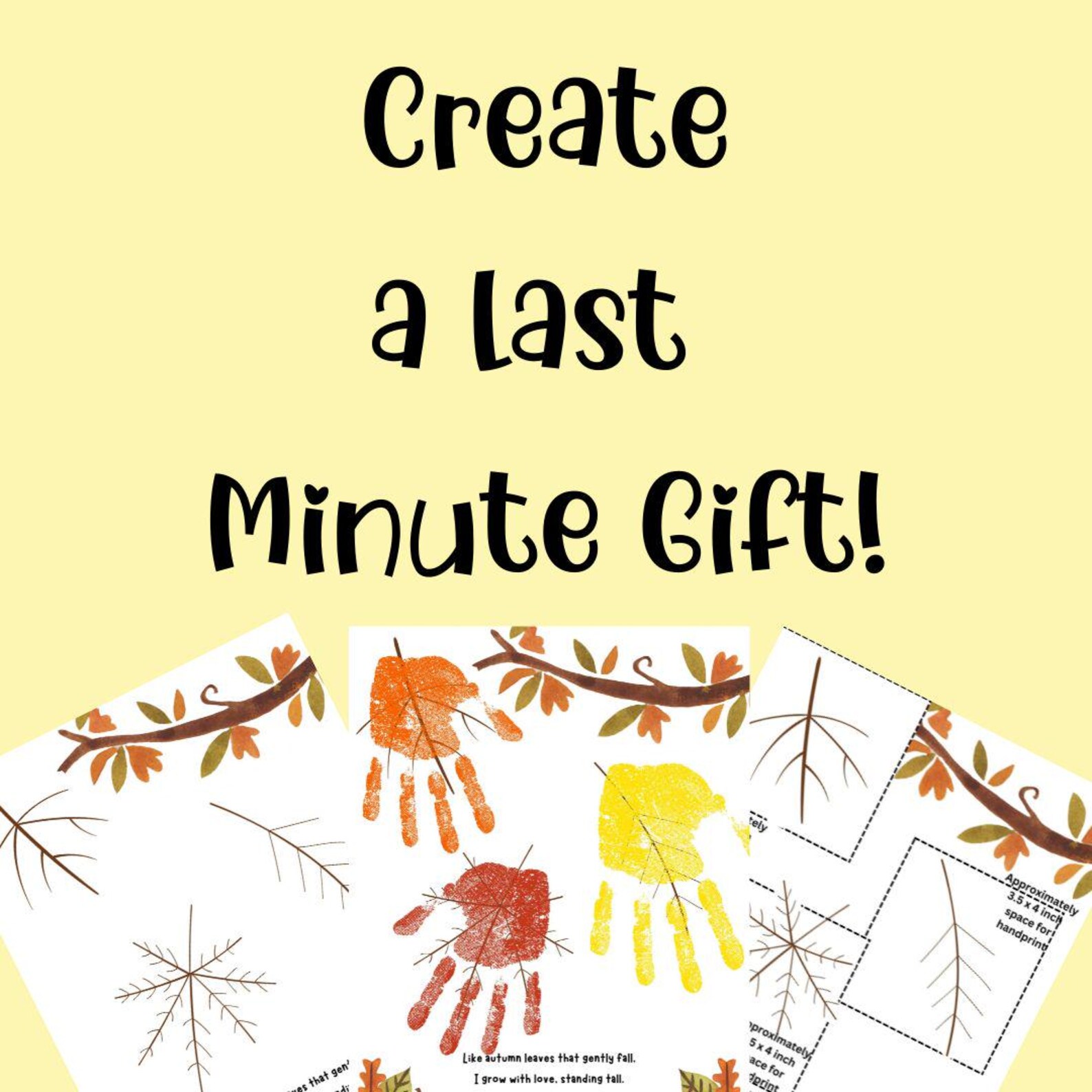 Thanksgiving Handprint Gift,falling Leaves Handprint,fall Poem ...