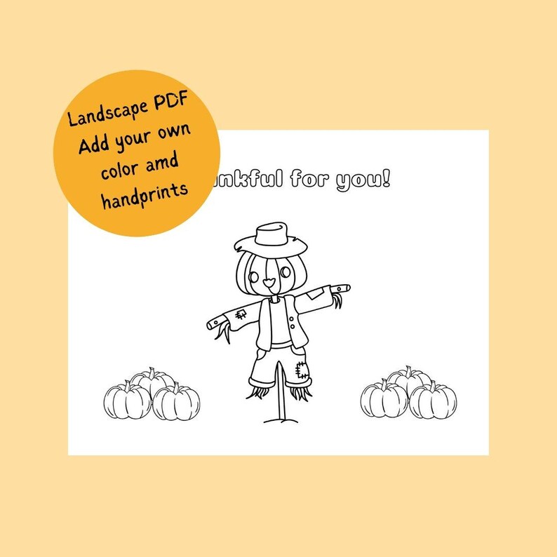 Thankful for You Art,thankful for You Gift,scarecrow Handprint,thankful ...