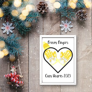 Winter Handprint Art,mitten Craft,xmas Handprint,glamma Gift ...