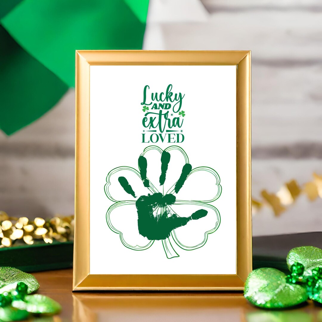 Printable St Patricks Day Handprint Craft,clover Handprint Art,shamrock ...