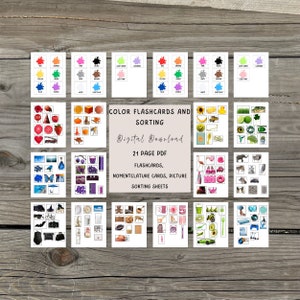 15 Paint Splash Color Flashcards and Sorting Activity, Montessori ...