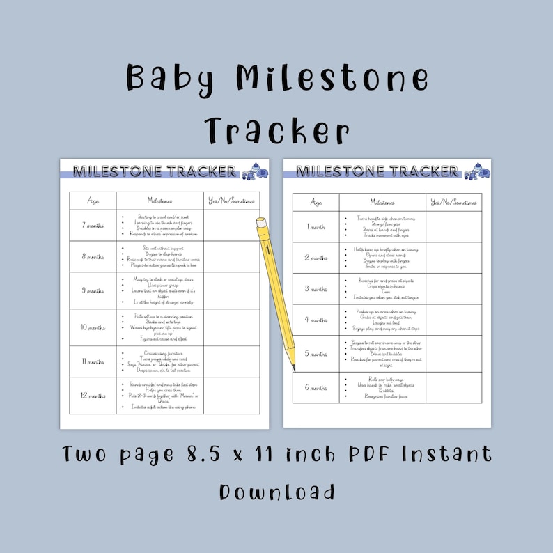 Baby Milestone Tracker,baby Milestones and Development Chart,baby ...