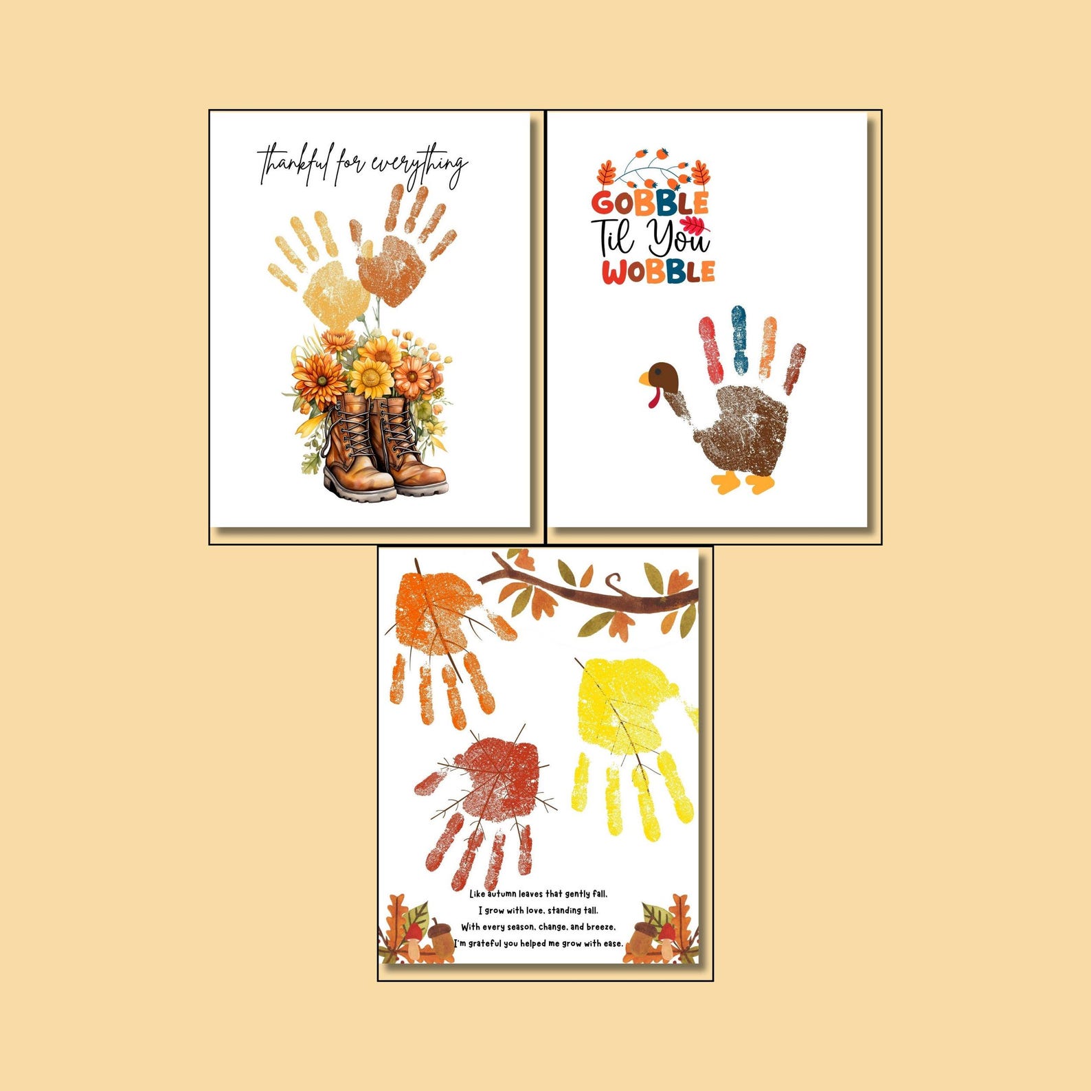 Thanksgiving Handprint Bundle,fall Handprint,turkey Handprint,thankful ...