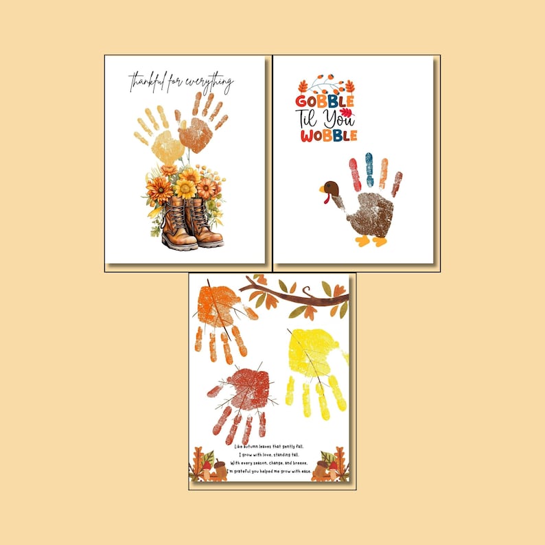 Thanksgiving Handprint Bundle,fall Handprint,turkey Handprint,thankful ...