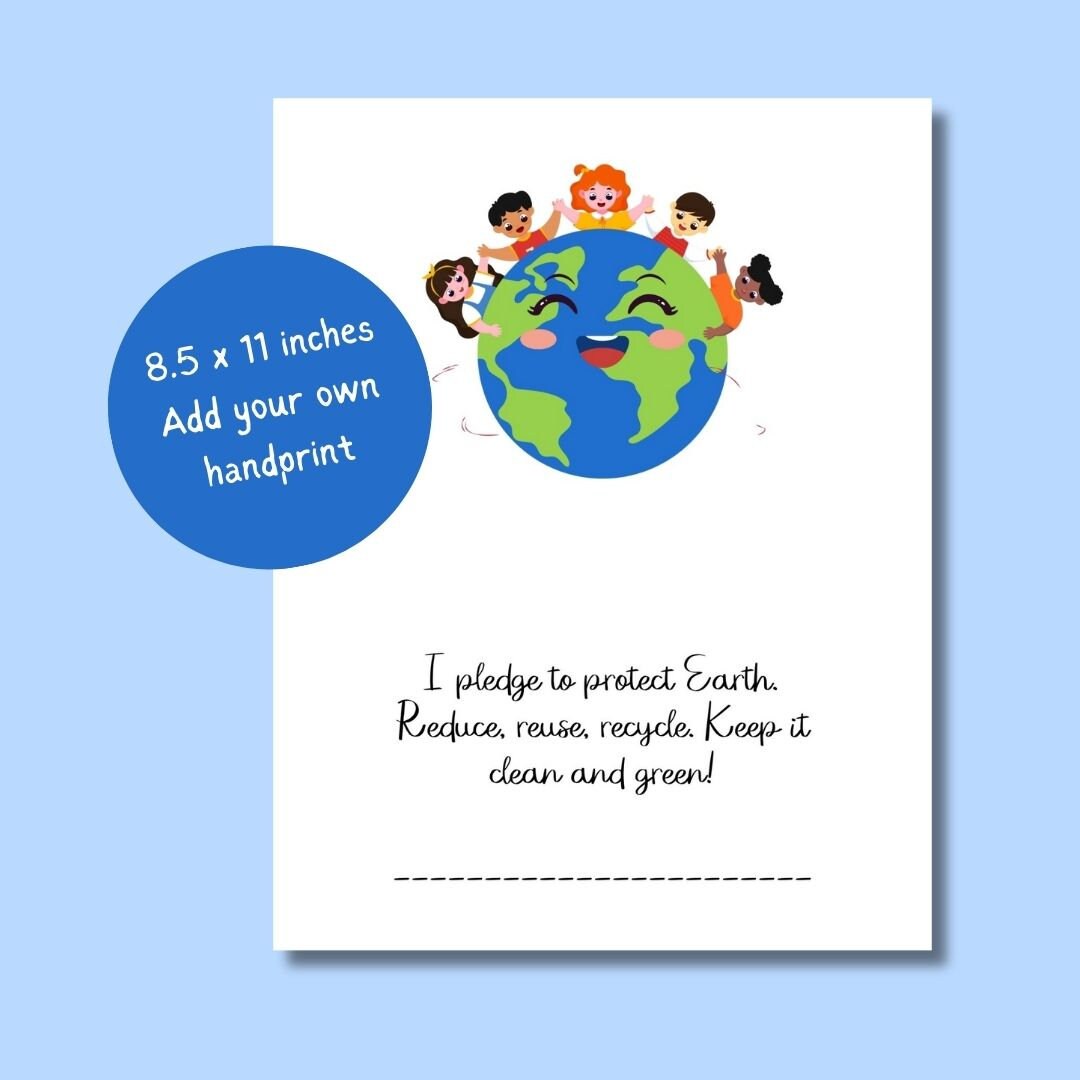 Earth Day Pledge Handprint,earth Day Handprint,reduce Reuse Recycle ...