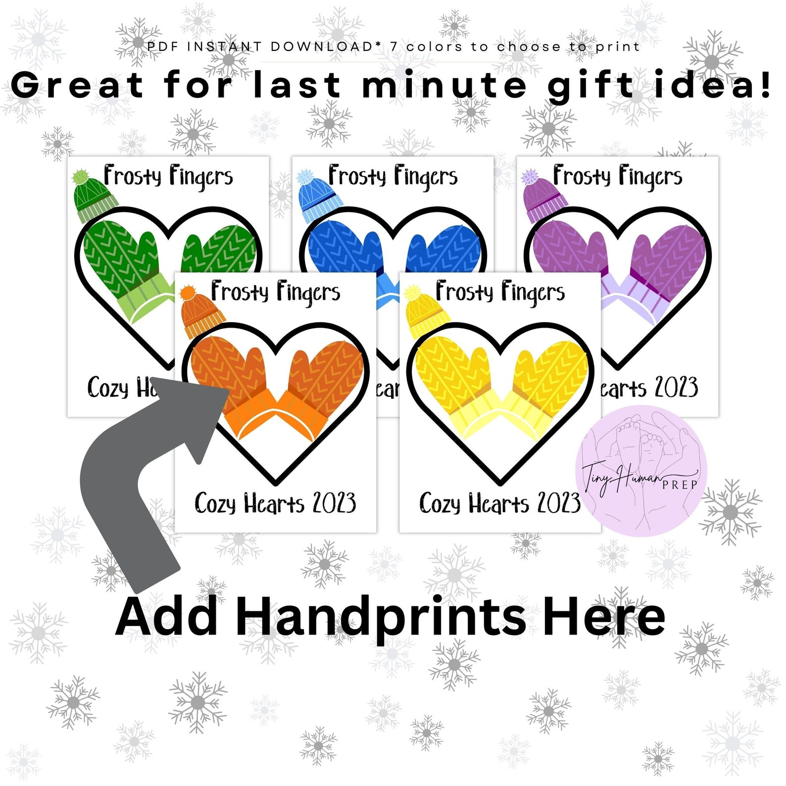 Winter Handprint Art,mitten Craft,xmas Handprint,glamma Gift ...