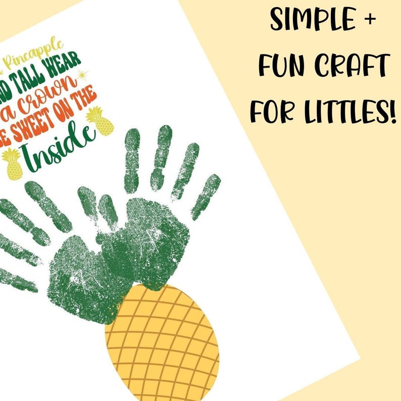 Be a Pineapple Handprint Template,handprint Pineapple,positivity ...