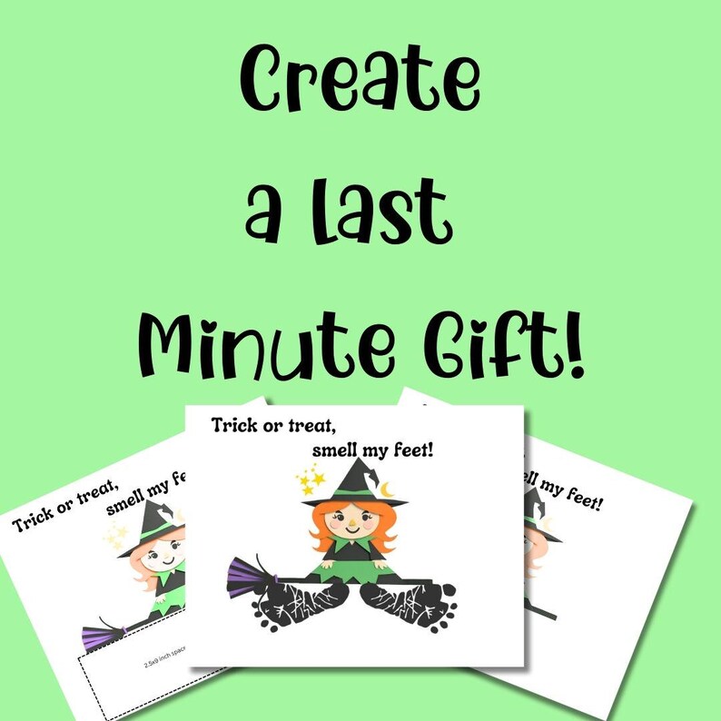 Trick or Treat Smell My Feet Craft,halloween Witch Footprint,halloween ...