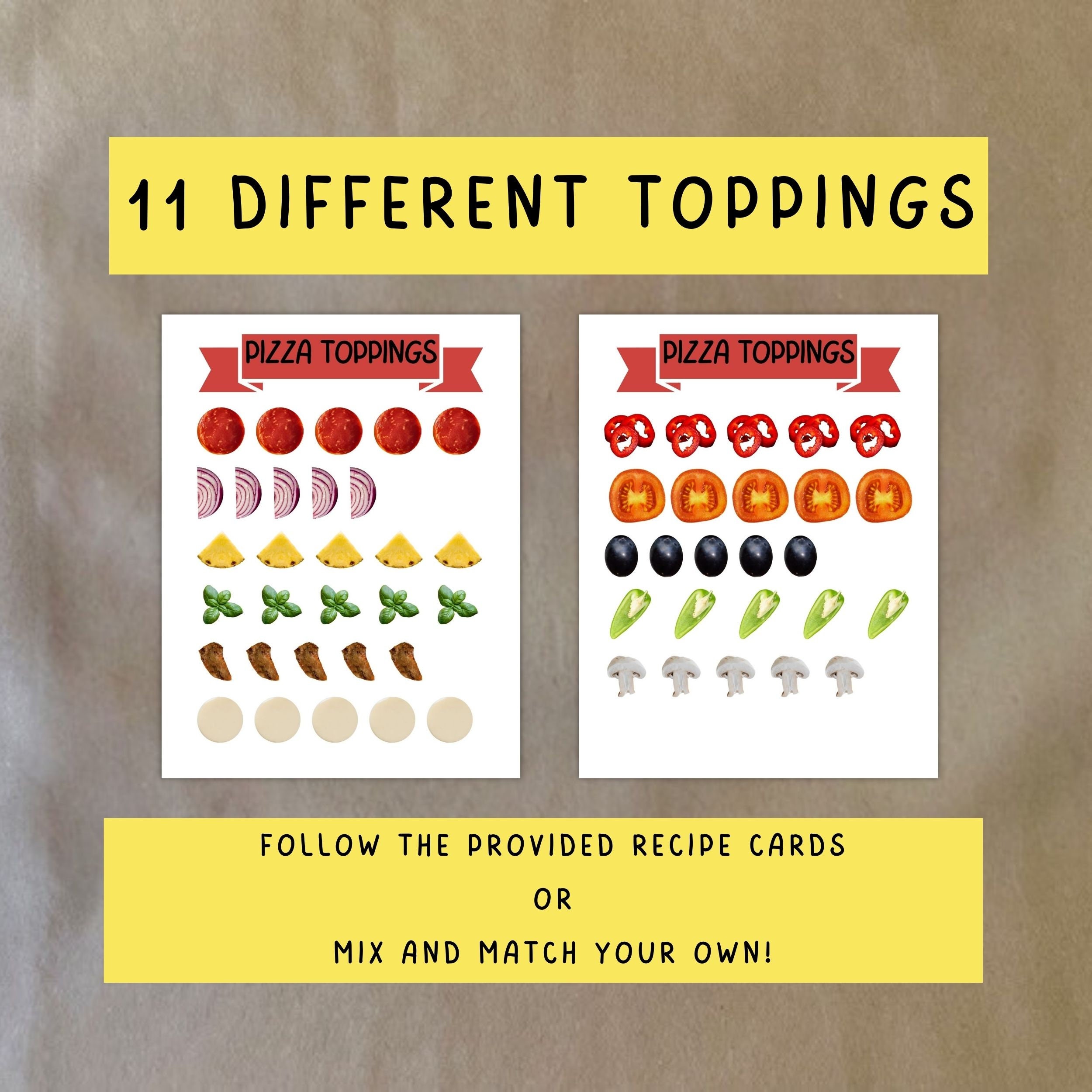 Build a Pizza Pretend Play Set,dramatic Play Printable,montessori Pizza ...