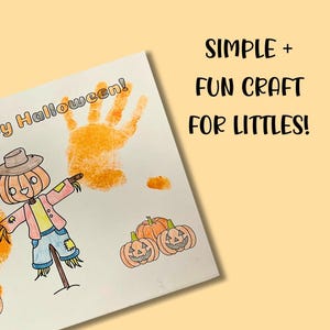 Halloween Scarecrow Handprint Coloring Page,spooky Season Scarecrow ...