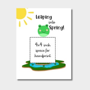 Frog Handprint Craft,preschool Spring Art,preschool Handprints,kids ...