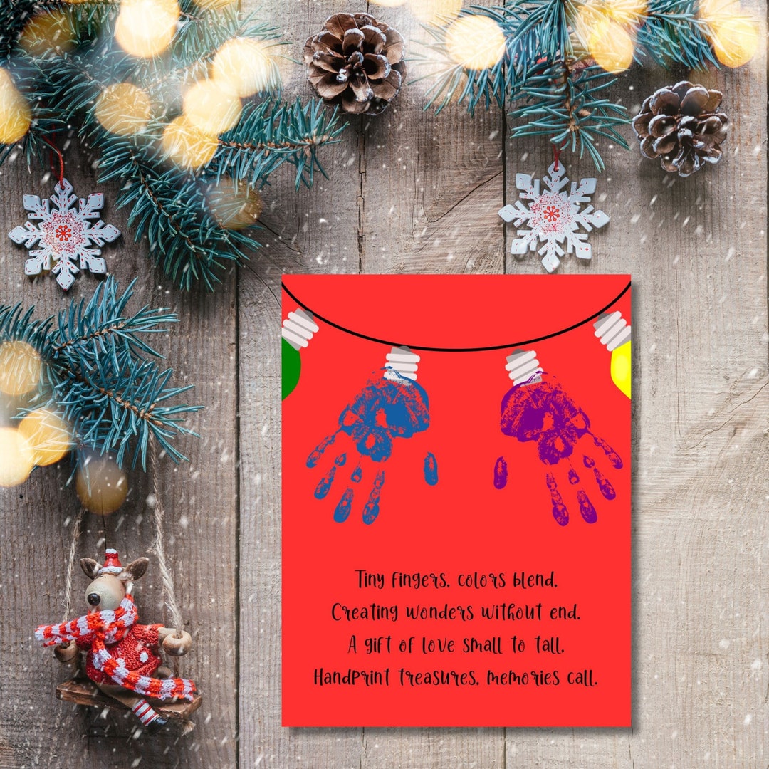 Winter Handprint Art, Xmas Handprint, Grandparent Gift, Christmas ...