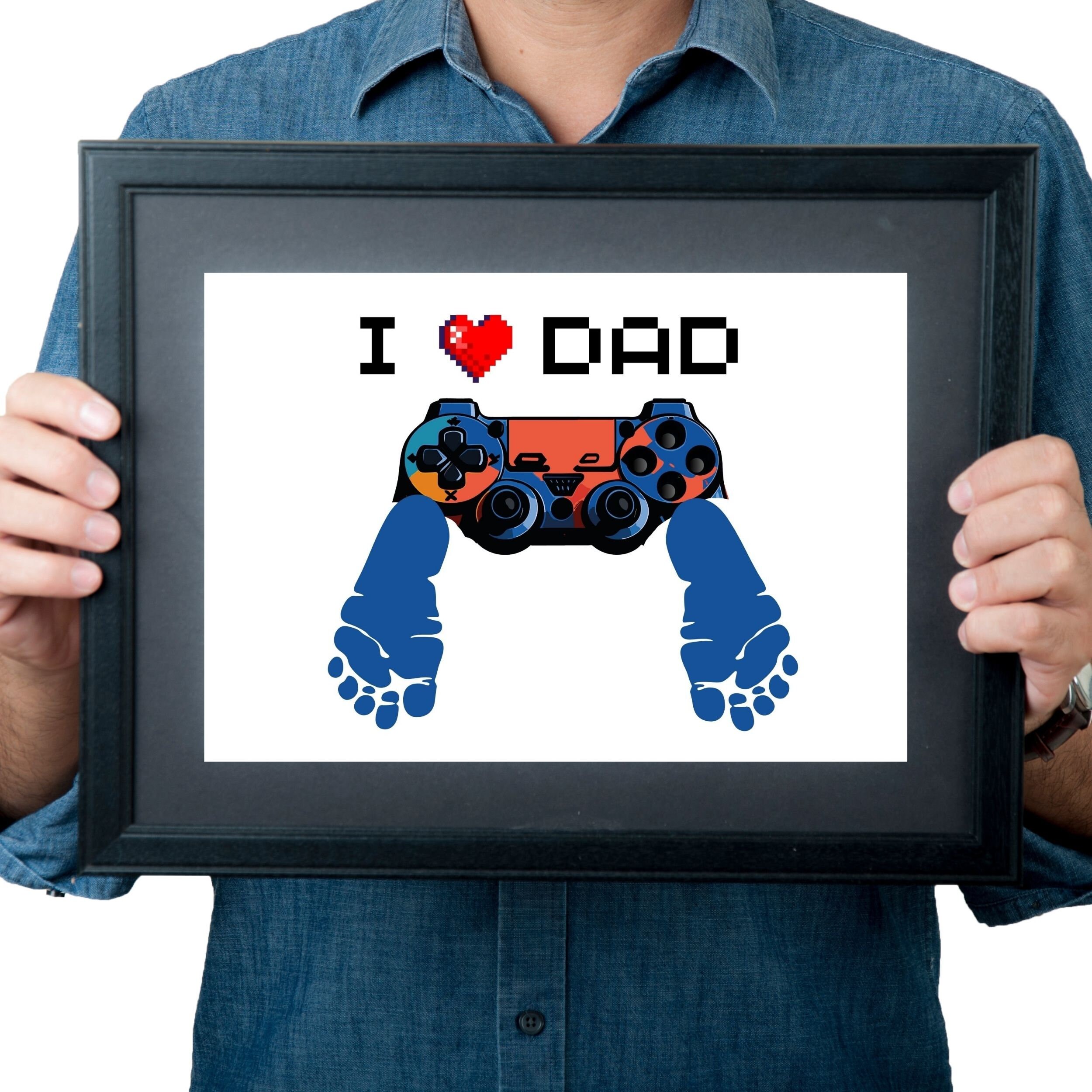 Fathers Day Gamer Gift,fathers Day Footprint Art,dad Birthday Gift ...