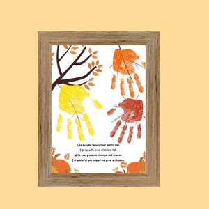 Autumn Poem Handprint Craft,fall Poem Handprint,november Handprint ...