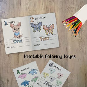 Editable Baby's First 123 Book,baby Shower Coloring Book,baby First ...