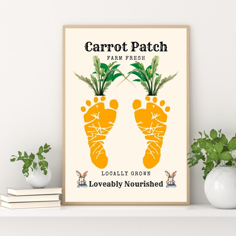 Spring Footprint Art - Etsy