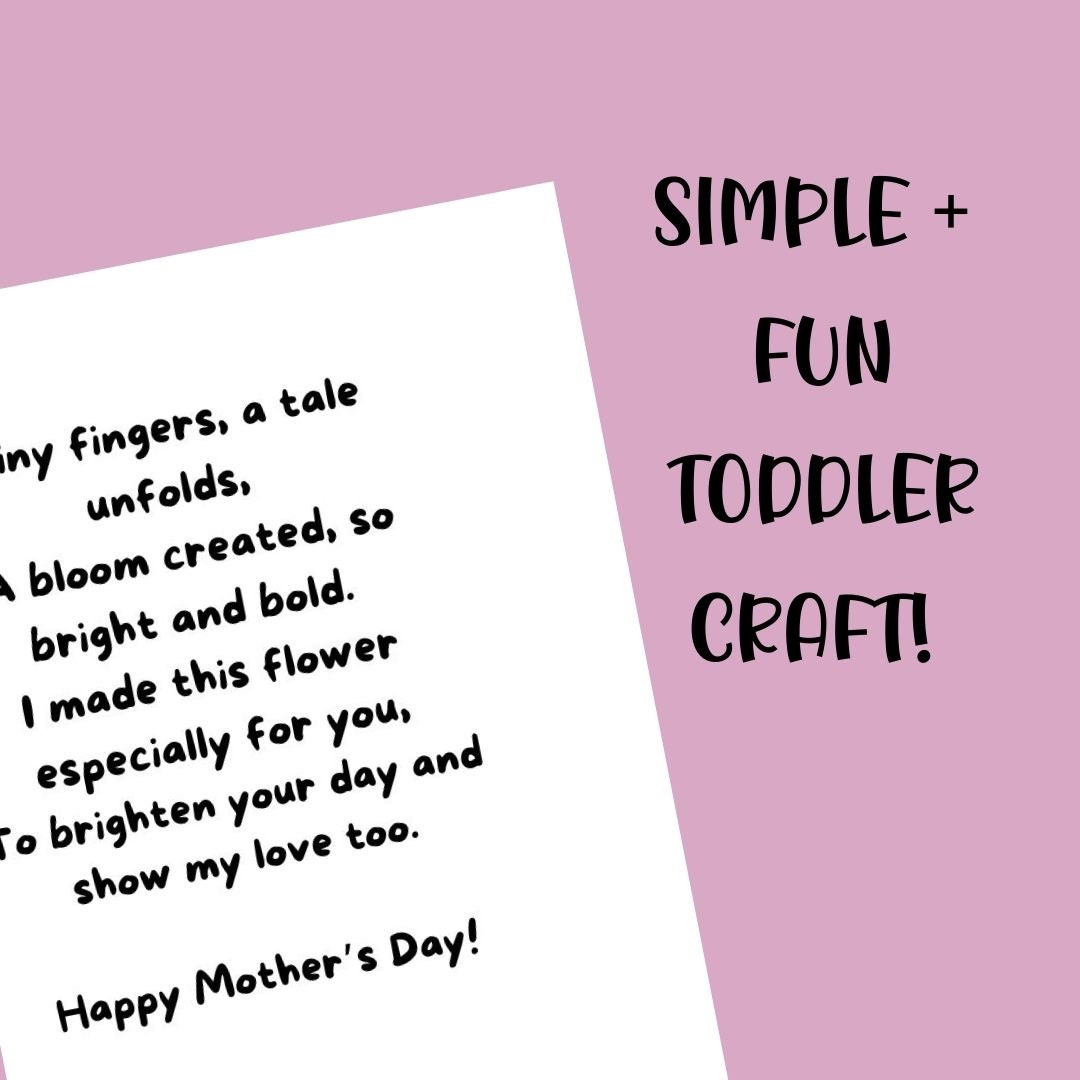 Mothers Day Flower Jar Handprint,flower Handprint,mothers Day Poem,poem ...
