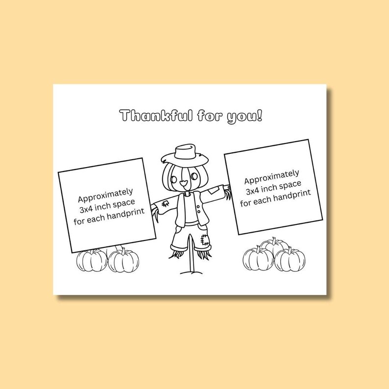 Thankful for You Art,thankful for You Gift,scarecrow Handprint,thankful ...