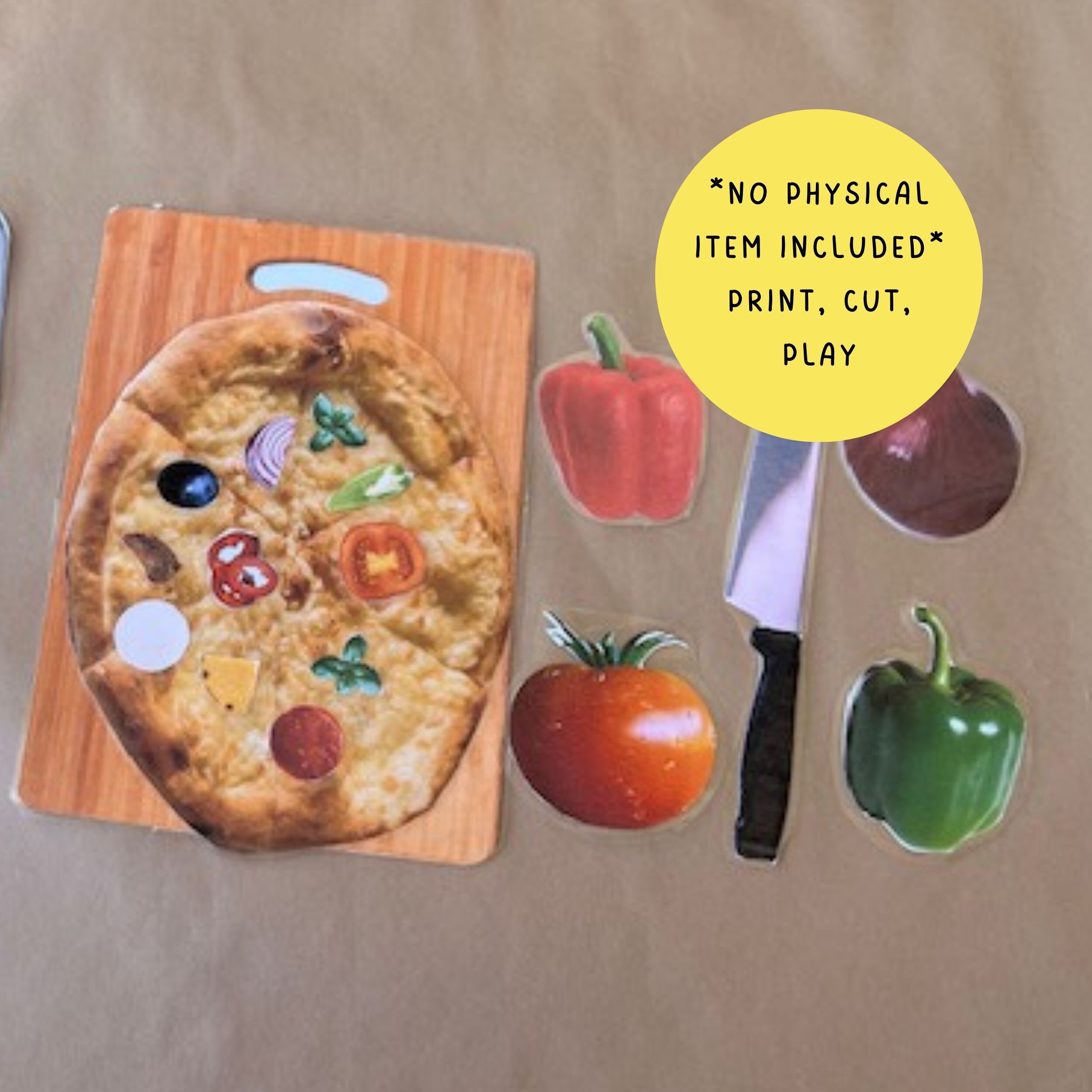 Build a Pizza Pretend Play Set,dramatic Play Printable,montessori Pizza ...