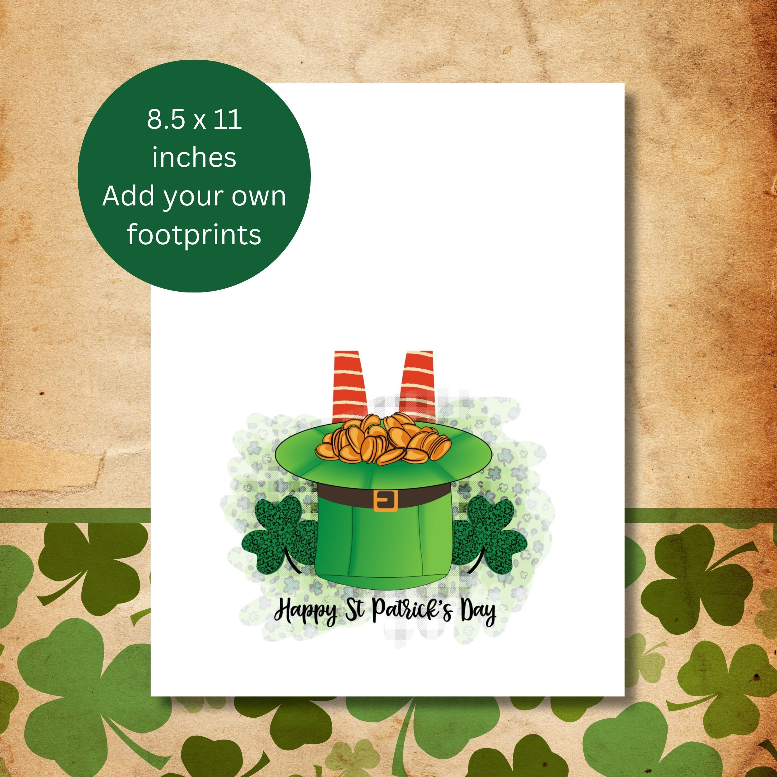 Leprechaun Footprint Art Project, St Patricks Day Footprint Craft, St ...