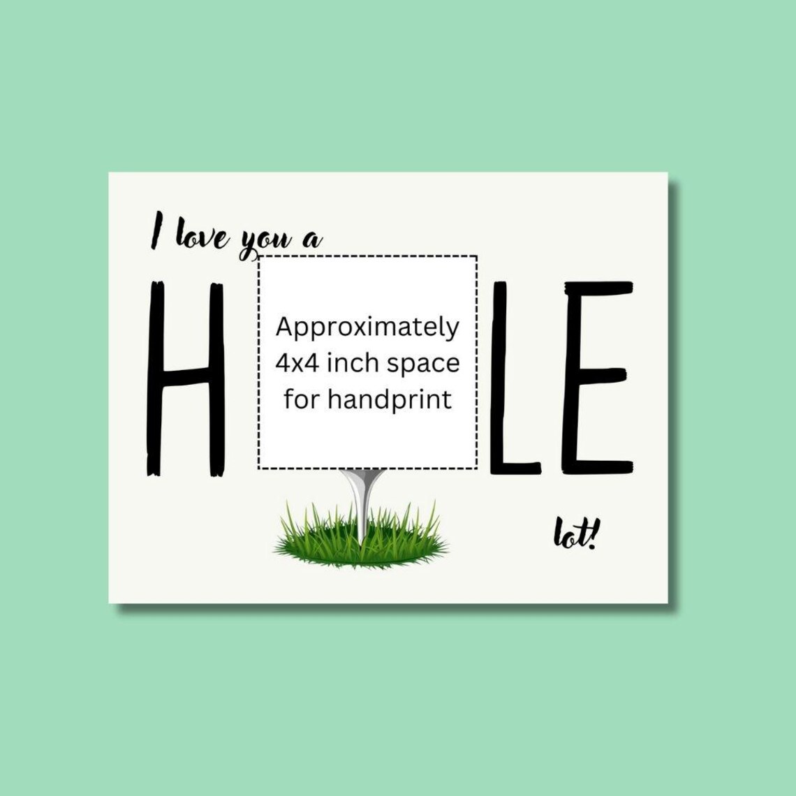 Golf Valentine Handprint,i Love You a Hole Lot,papa Handprint,birthday ...