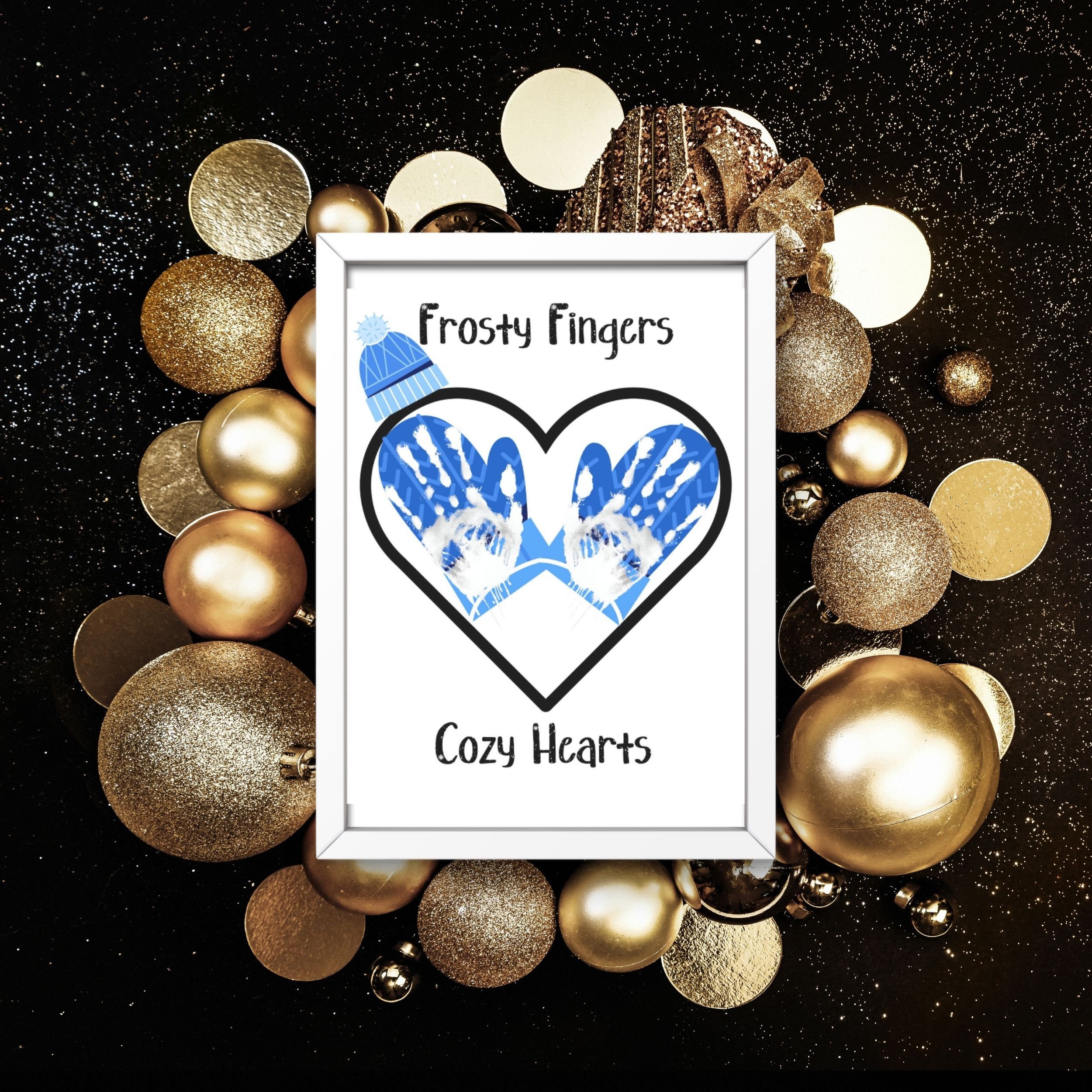 Christmas Handprint Art,winter Mittens Toddler Activity,holiday Gift ...