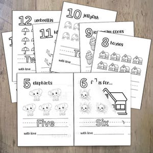 Editable Baby's First 123 Book,baby Shower Coloring Book,baby First ...