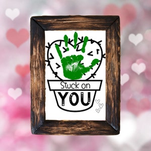 Valentine's Day Coloring Page Handprint Craft, Cactus Handprint Art ...