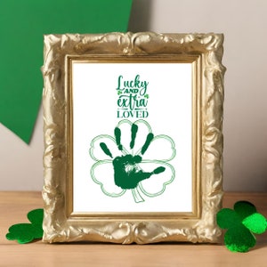 Printable St Patricks Day Handprint Craft,clover Handprint Art,shamrock ...