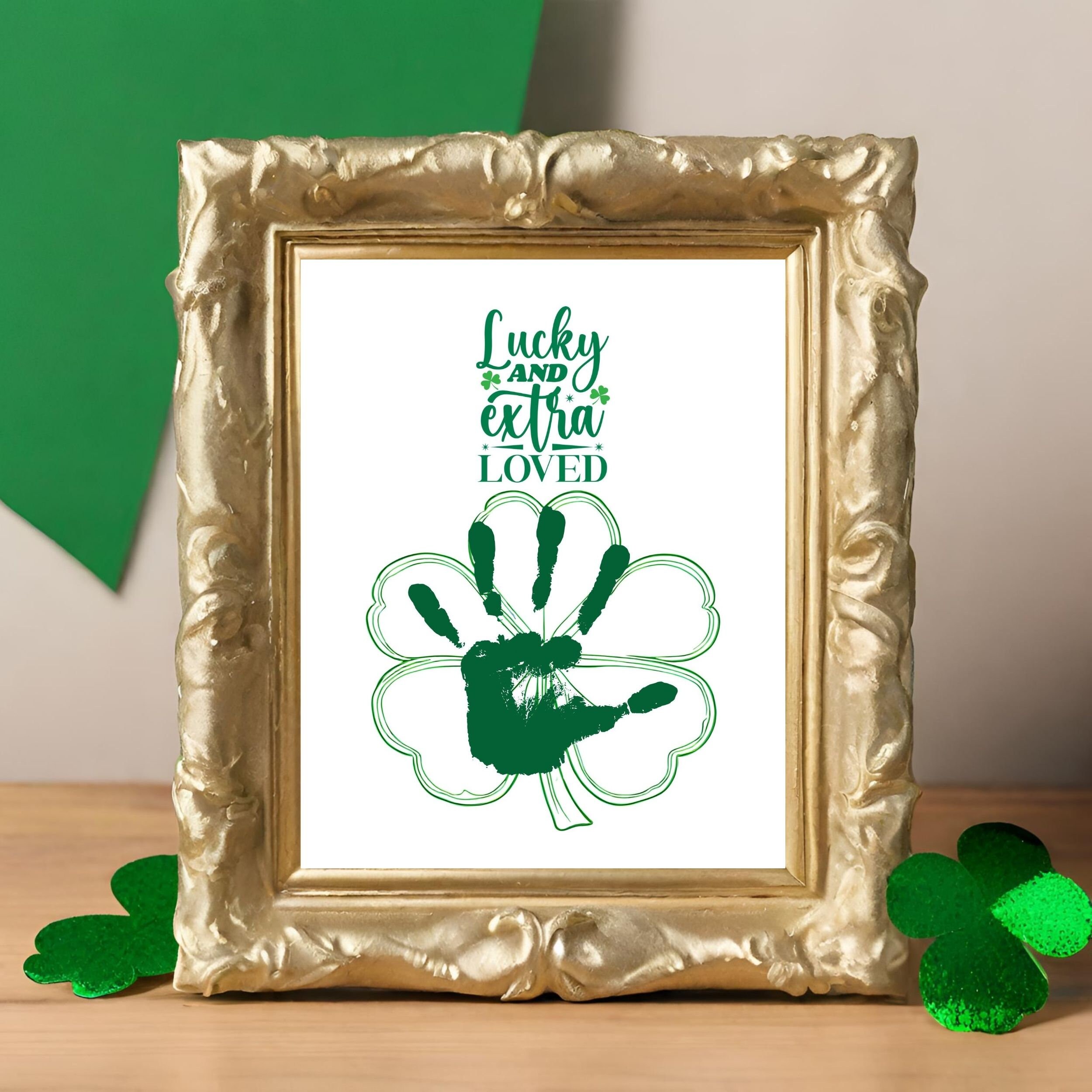 Printable St Patricks Day Handprint Craft,clover Handprint Art,shamrock ...