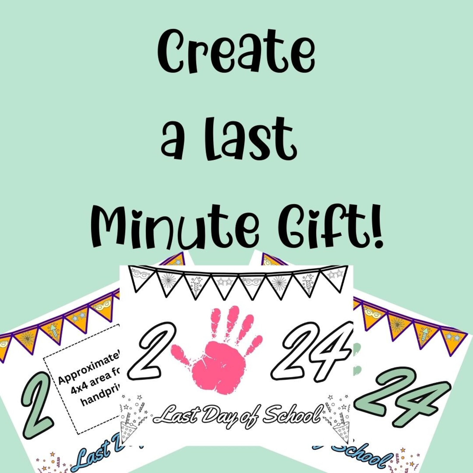 Last Day of School Handprint Coloring Page,end of School Handprint ...