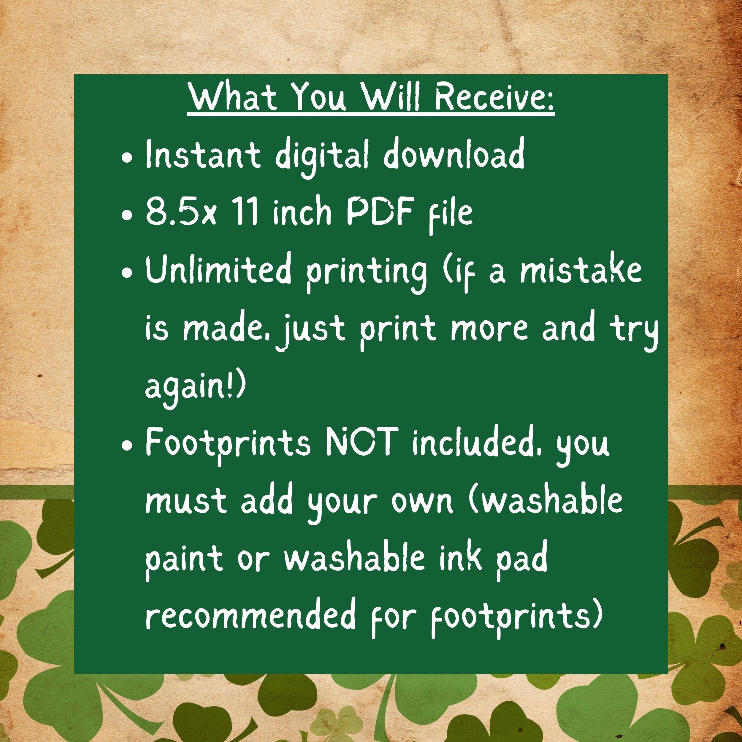 Leprechaun Footprint Art Project, St Patricks Day Footprint Craft, St ...