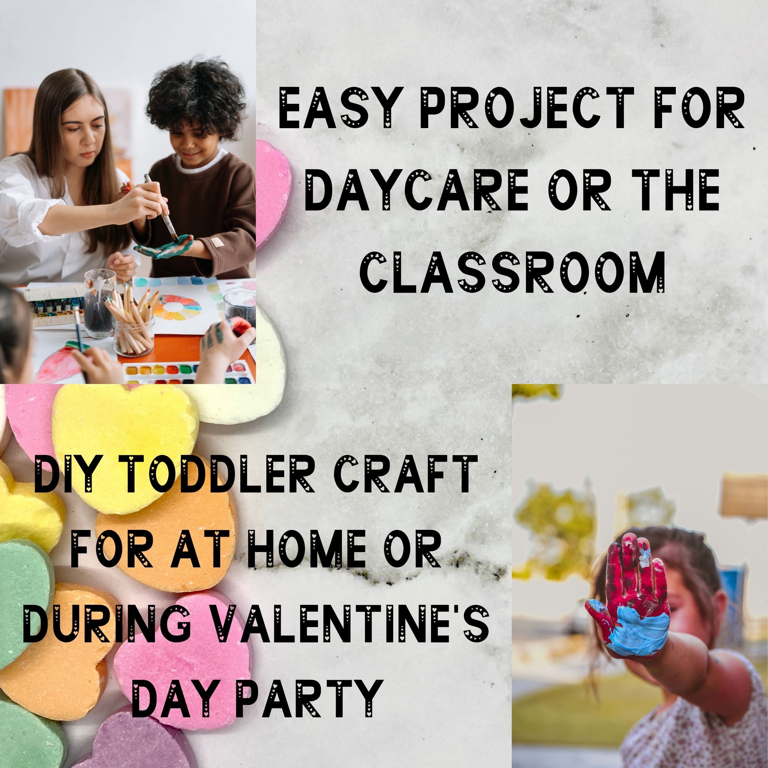 Valentines Day Handprint Craft, Lollipop Handprint Art, Valentine ...