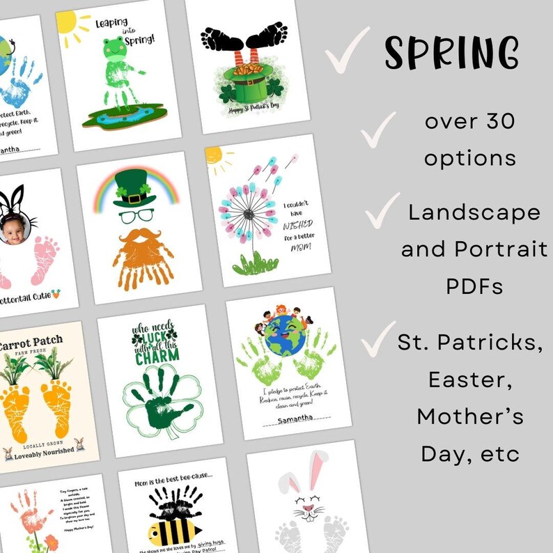 2025 Mega Handprint Bundle,winter Handprint,spring Handprint,summer ...