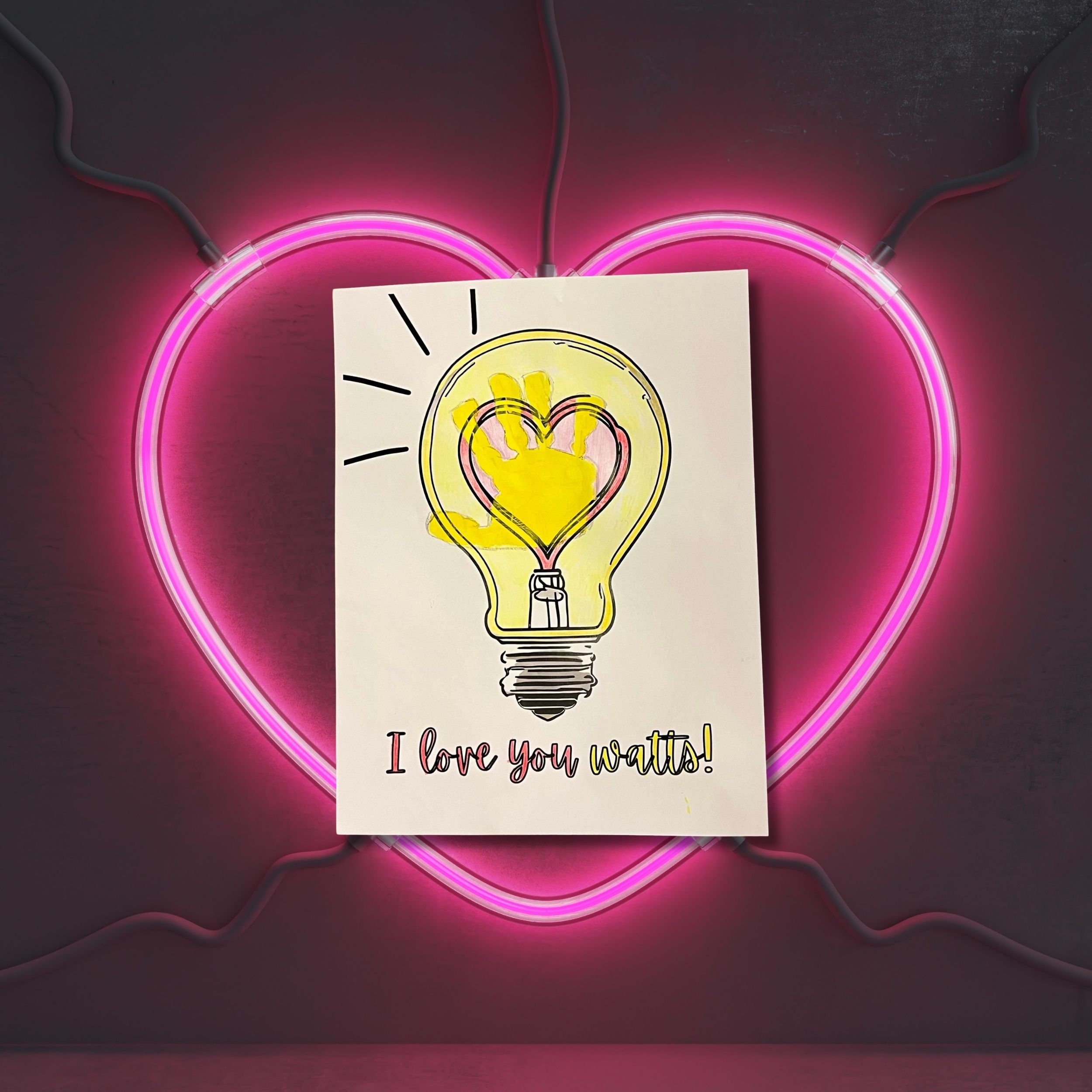 Lightbulb Handprint Art, Valentines Day Handprint Coloring Page, Baby ...