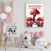 Valentines Day Printable Art Template, Mushroom Footprint, Mushroom ...