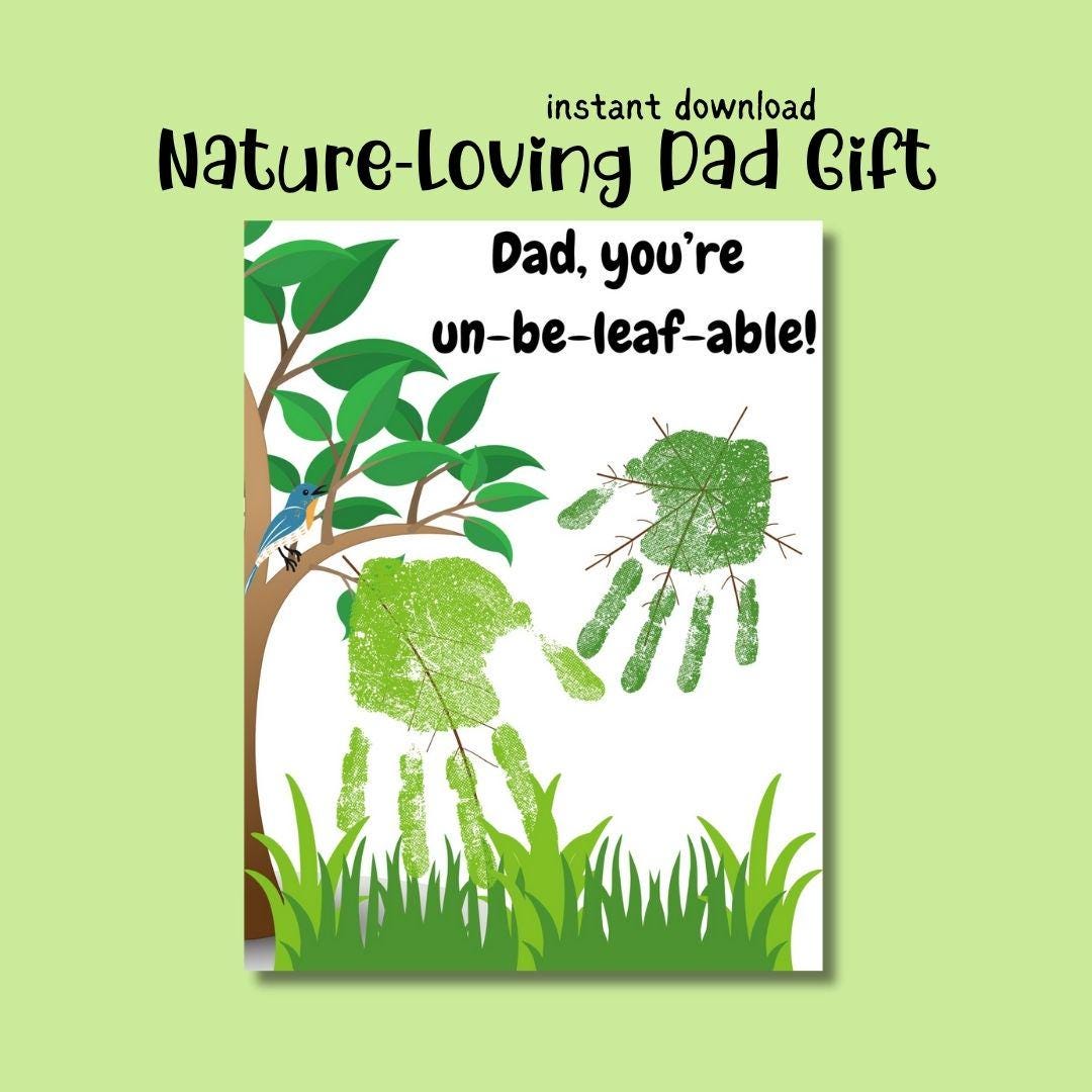 Nature Loving Dad Handprint,adventurous Dad,forest Handprint,leaf ...