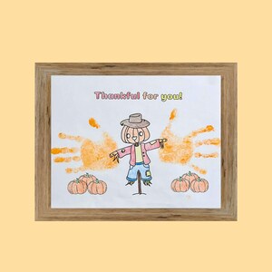 Thankful for You Art,thankful for You Gift,scarecrow Handprint,thankful ...