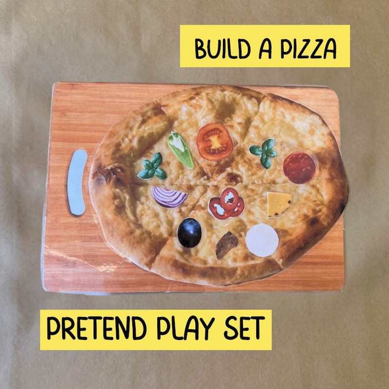 Build a Pizza Pretend Play Set,dramatic Play Printable,montessori Pizza ...