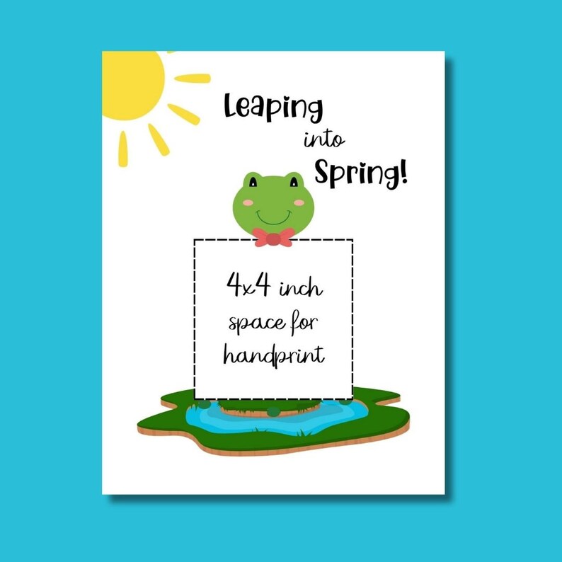 Spring Handprint,frog Handprint,preschool Spring Art,preschool ...