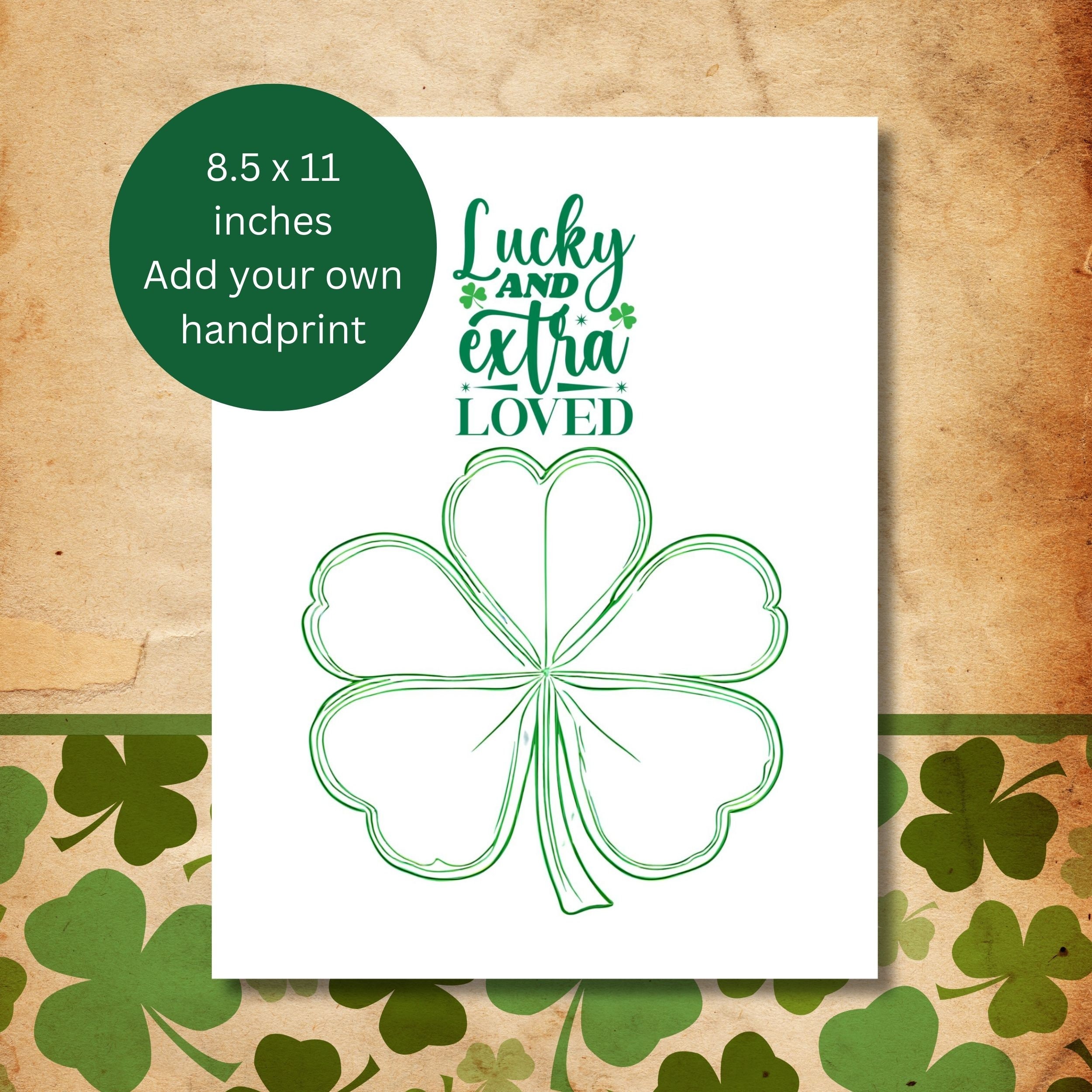 Printable St Patricks Day Handprint Craft,clover Handprint Art,shamrock ...