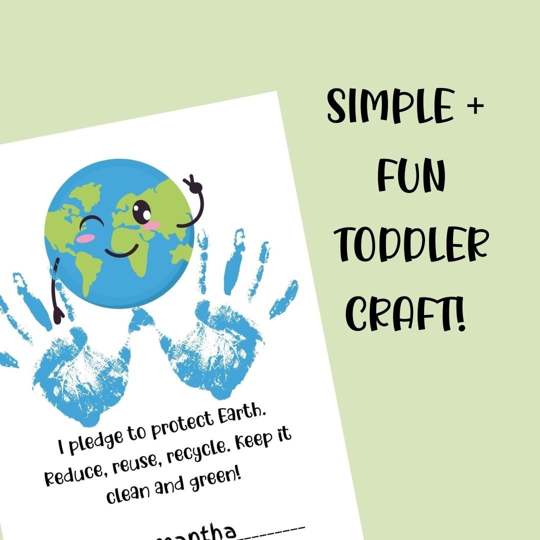 Earth Day Handprint Pledge,earth Day Activity,spring Handprint,earth ...