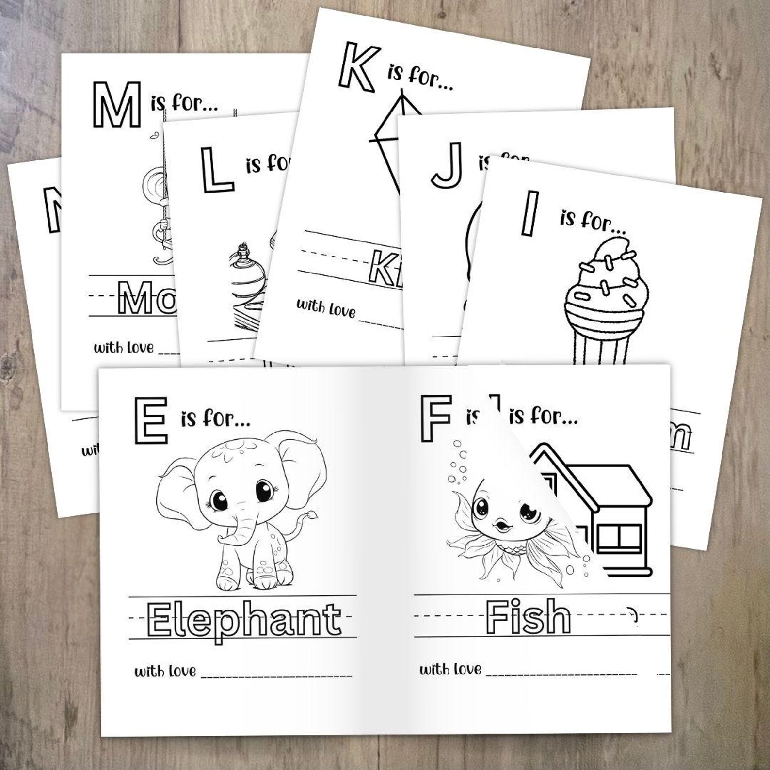 Editable Babys First ABC & 123 Coloring Book Bundle,baby Shower ...