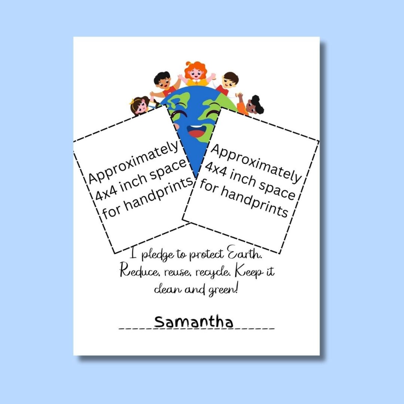 Earth Day Pledge Handprint,earth Day Handprint,reduce Reuse Recycle ...