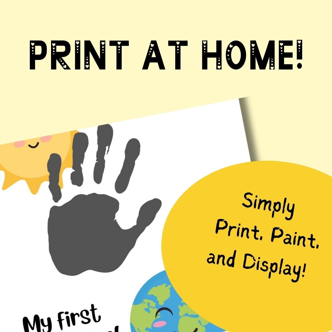 My First Solar Eclipse Handprint Activity, Moon Handprint, Solar ...