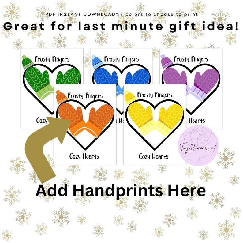 Christmas Handprint Art,winter Mittens Toddler Activity,holiday Gift ...