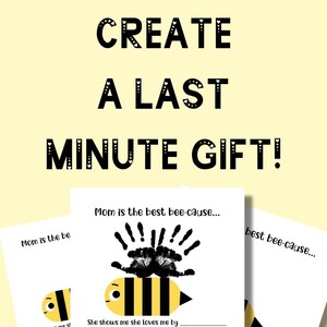 Mothers Day Handprint,bee Handprint,all About Mom Printable,preschool ...