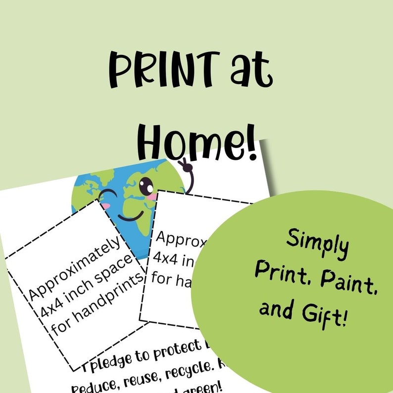 Earth Day Handprint Pledge,earth Day Activity,spring Handprint,earth ...